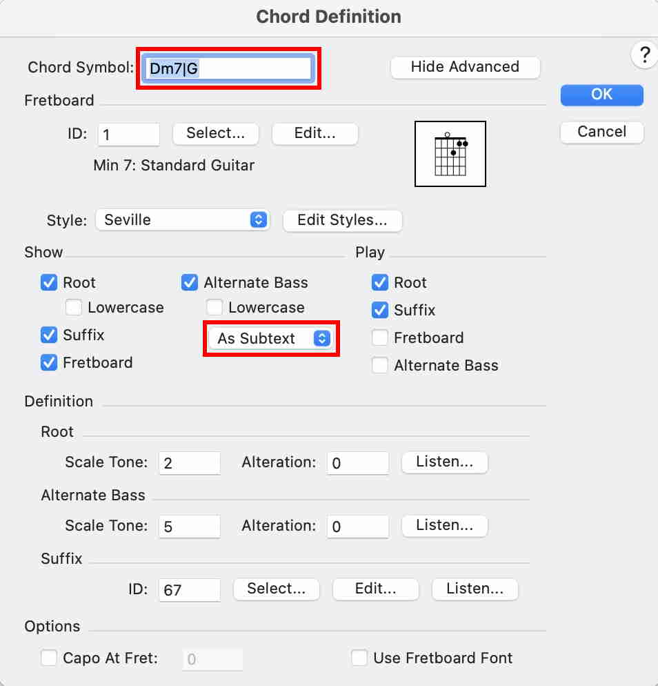 About Slash Chords placement of bass note – Finale/Garritan Help Center