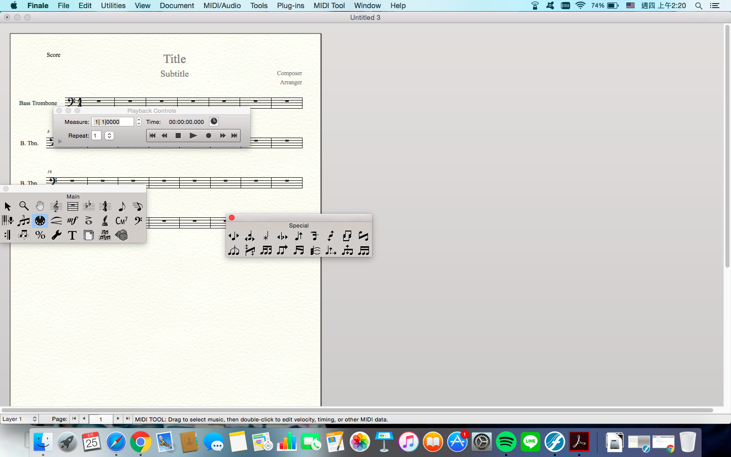 How to attach the main tool palette onto the tool bar? – Finale ...