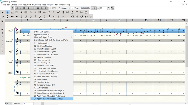 Alpha note names and transposing instruments – MakeMusic Help Center